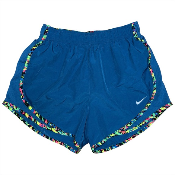 Nike | Shorts | Nike Dri Fit Tempo Small Running Shorts Blue Neon Paint ...
